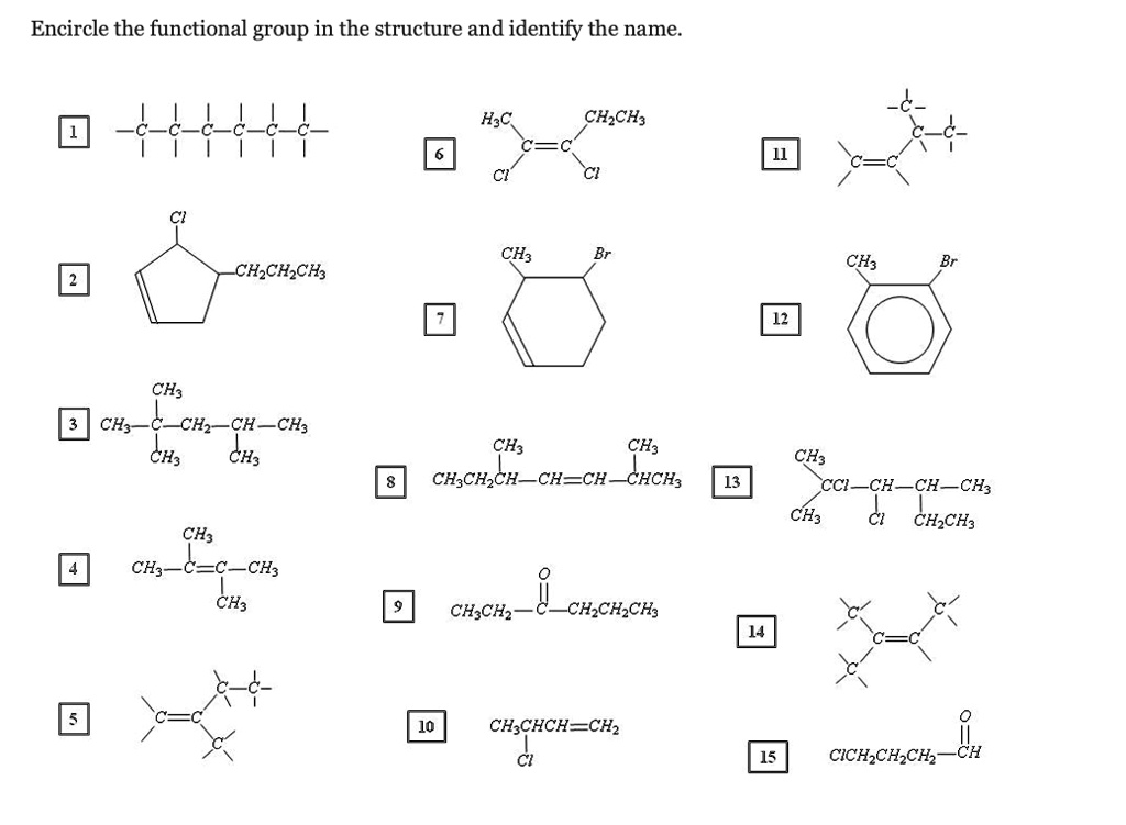 Video Solution Encircle The Functional Group In The Structure And