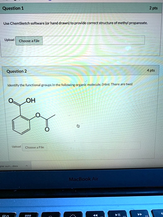 SOLVED:Question 1 2 pts Use ChemSketch software (or hand drawn) to ...
