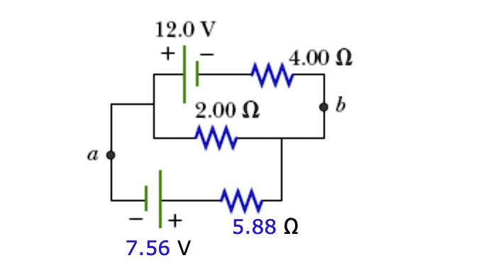 SOLVED: The figure below shows with two batteries and three resistors ...