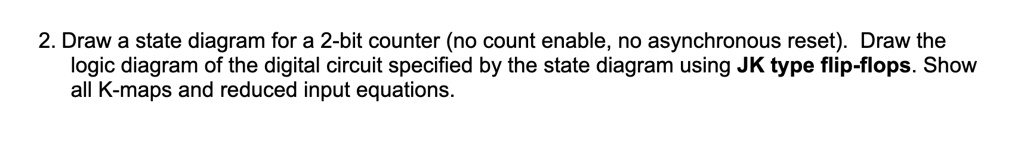 SOLVED: Please show all steps! Draw a state diagram for a 2-bit counter ...