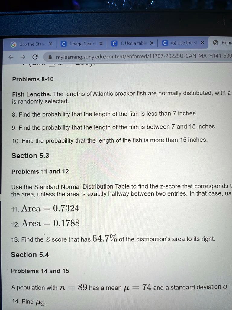 Use the Standard Normal Distribution Table to find the z-score that corresponds to the given ...