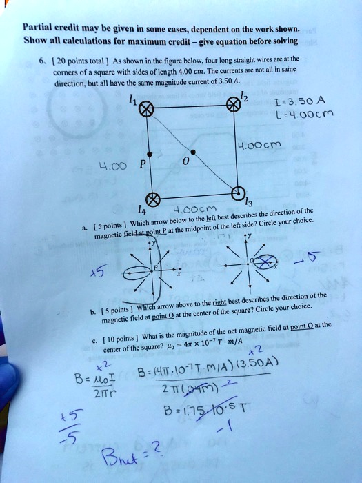 partial credit may be given in some cusls dependent the work shown show all calculations for ...