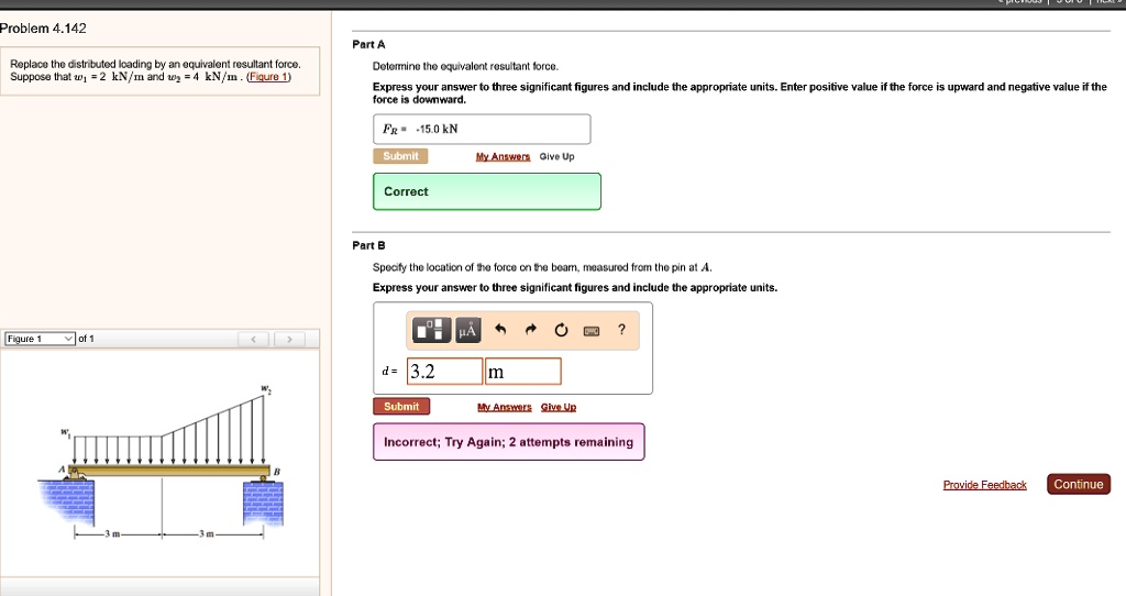 [GET ANSWER] Problem 4.142 Replace the distributed loading by an equivalent resultant force ...