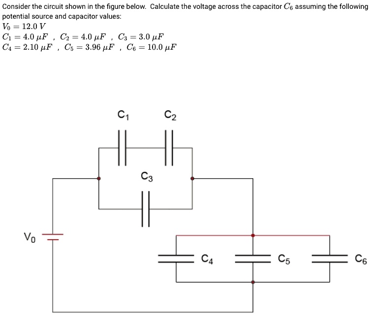 SOLVED: Consider the circuit shown in the figure below Calculate the voltage across the ...