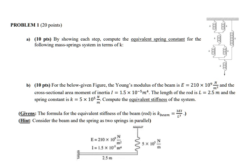 SOLVED: Text: PROBLEM 1 (20 points) a) (10 pts) By showing each step ...