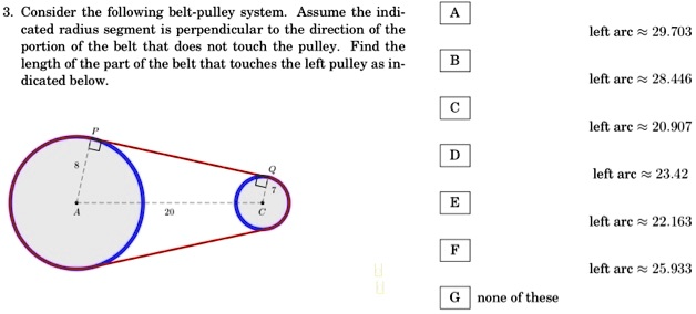 SOLVED: Consider the following belt-pulley system. Assume the indi ...