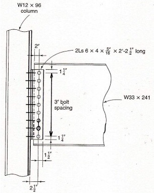 W12 x 96 column 2" 2Ls 6 × 4 × (5)/(16) × 2'-2(1)/(2)" long W33 x 241 2 ...