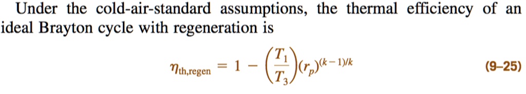 Under the cold-air-standard assumptions, the thermal efficiency of an ...
