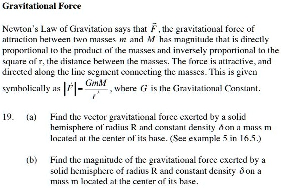 Solved Gravitational Force Newton Law Of Gravitation Says That F The