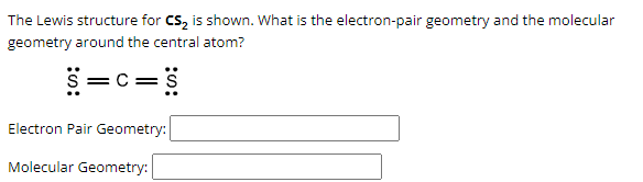 SOLVED: The Lewis structure for 𝐂 𝐒2 is shown. What is the electron ...
