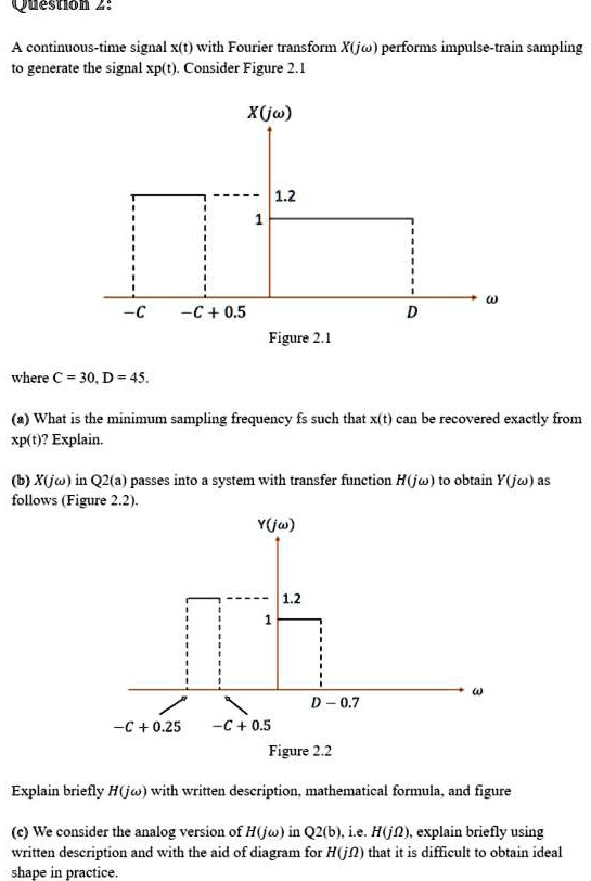 a continuous time signal xt with fourier transform xjw performs impulse ...