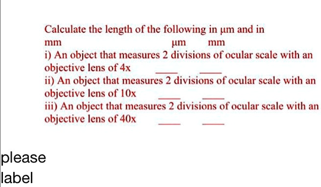 SOLVED: 'Calculate the length of the following in um and in M Hm MM i ...