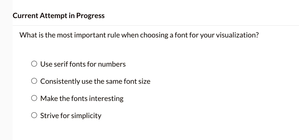 Current Attempt in Progress What is the most important rule when choosing a font for your ...