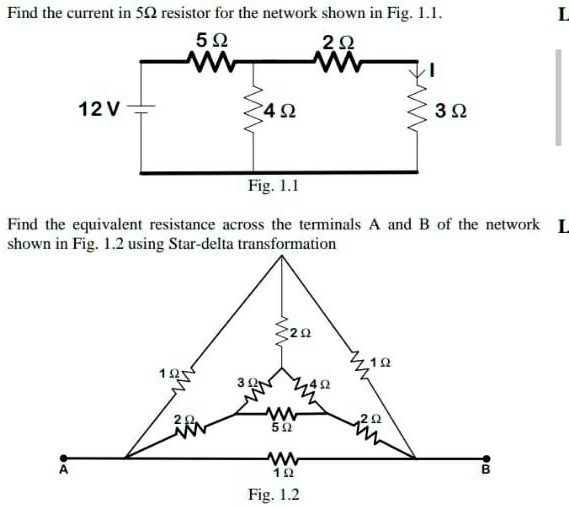SOLVED: Find the current in the 5-ohm resistor for the network shown in ...