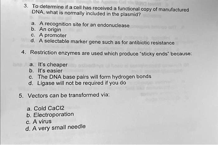 3. To determine if a cell has received a functional copy of ...