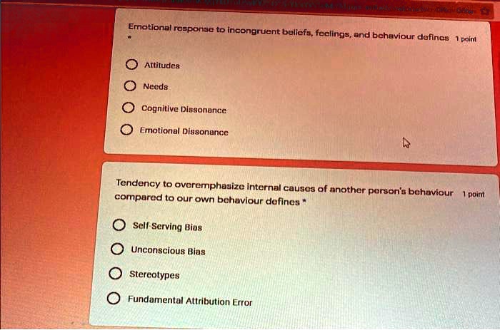 Emotional response to incongruent beliefs, feelings, and behaviour ...