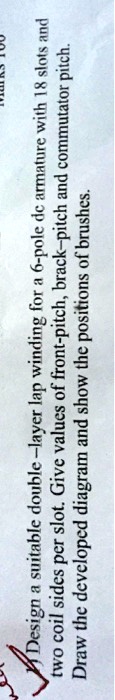 SOLVED: two coil sides per slot. Give values of front-pitch, brackpitch ...