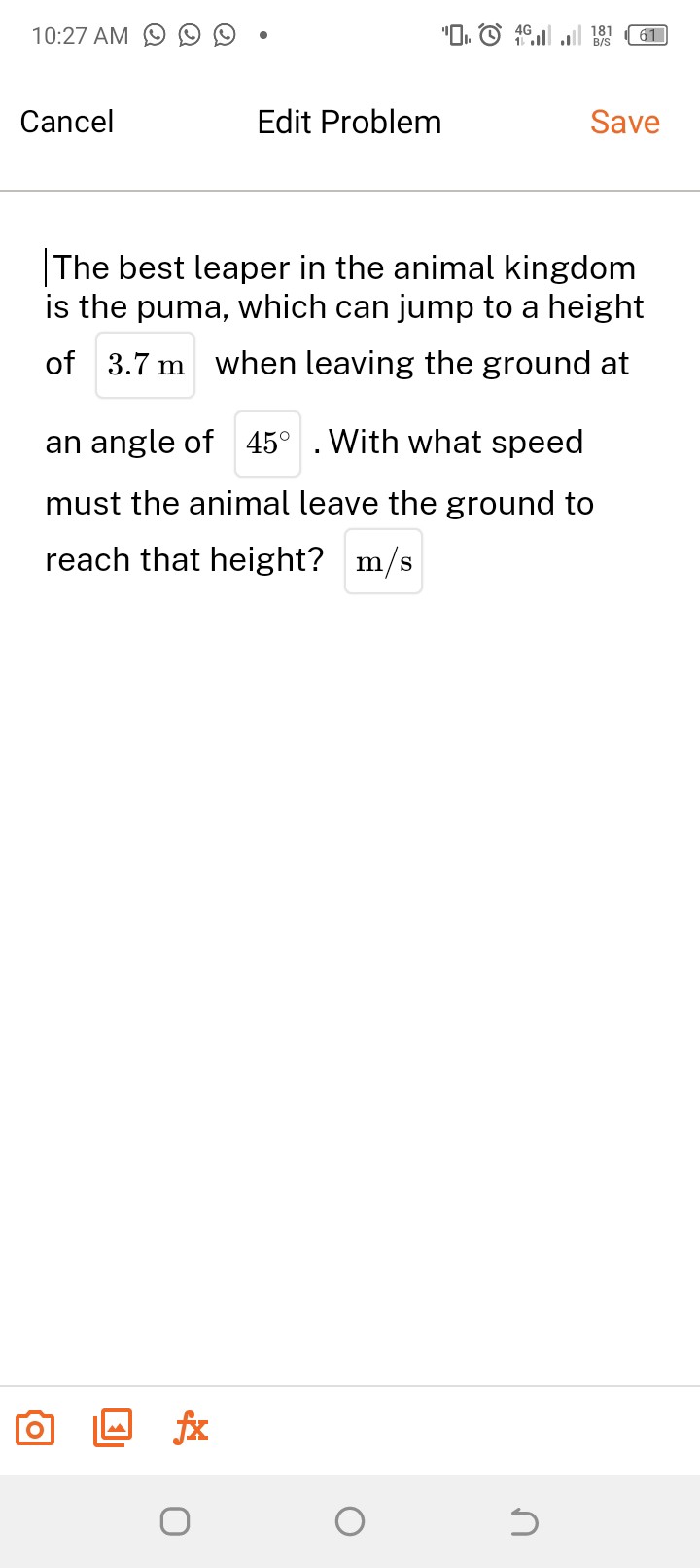 SOLVED: 10:27 AM (?) · Cancel Edit Problem Save The best leaper in the ...