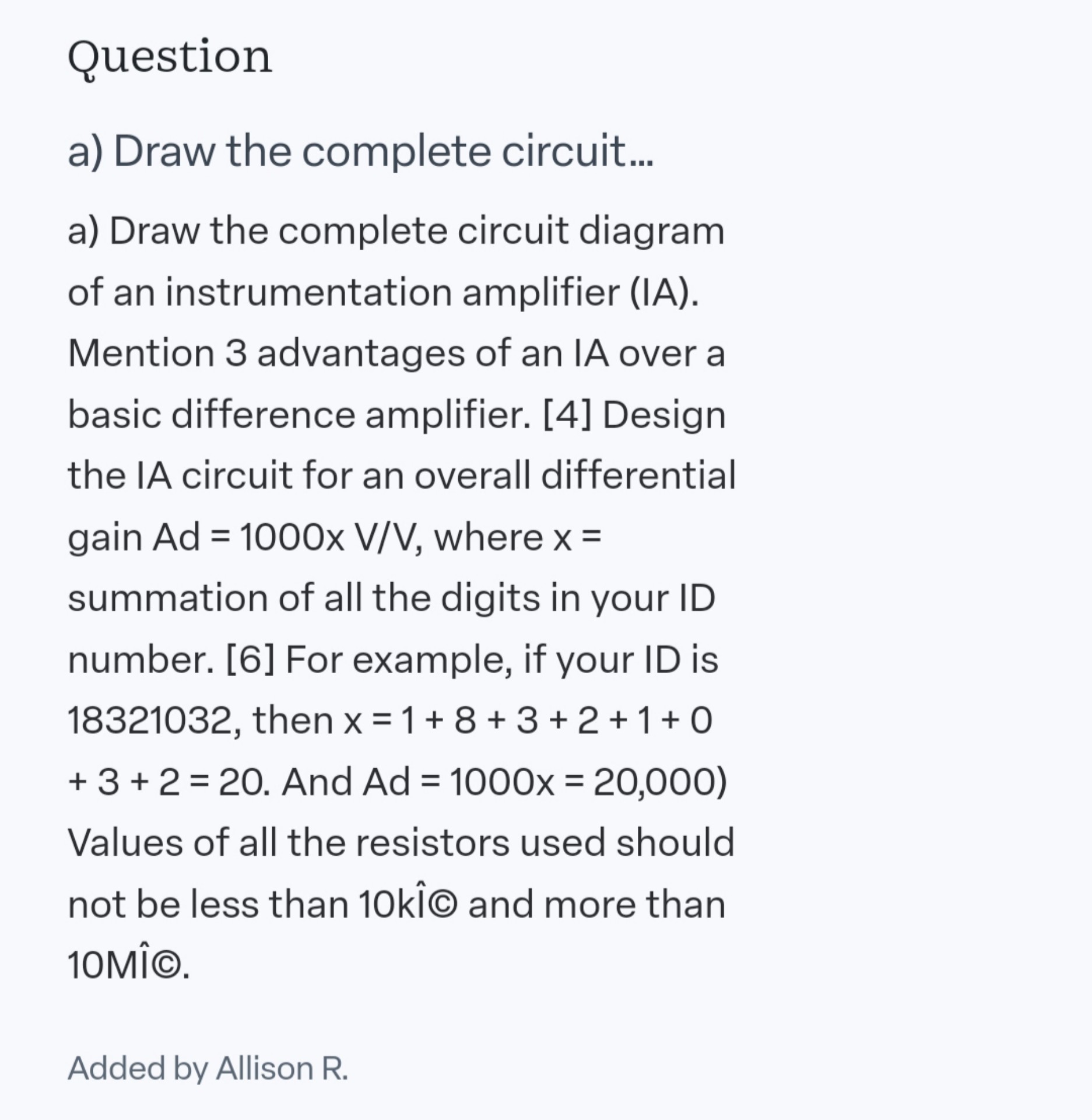 question a draw the complete circuit a draw the complete circuit ...