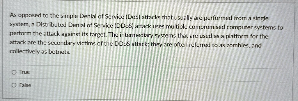 as opposed to the simple denial of service dos attacks that usually are performed from a single ...