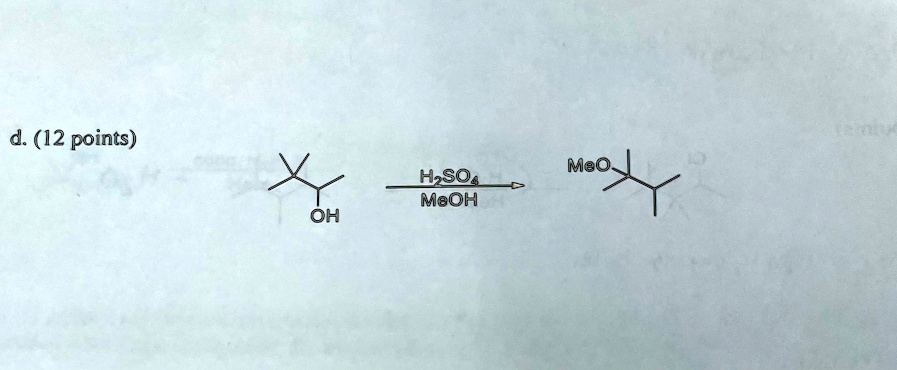 Draw a mechanism for each reaction shown below. d. (12 points) MeO ...