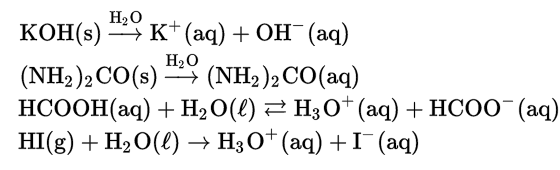 [GET ANSWER] KOH(s) H2O K^+(aq)+OH^-(aq) (NH2)2CO(s) H2O (NH2)2CO(aq ...