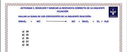 SOLVED: RESOLVER LA SIGUIENTE ECUACION REDOX Porfavo que alguien me ... SOLVED: RESOLVER LA SIGUIENTE ECUACION REDOX Porfavo que alguien me ...