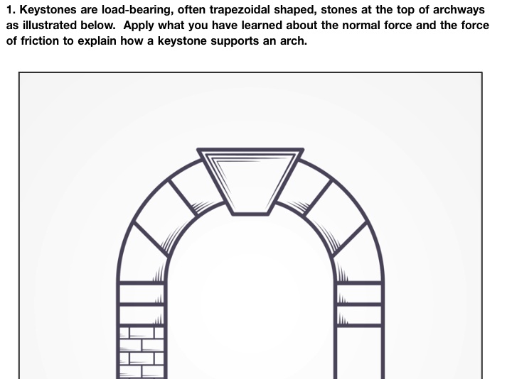 1. Keystones are load-bearing, often trapezoidal shaped, stones at the ...