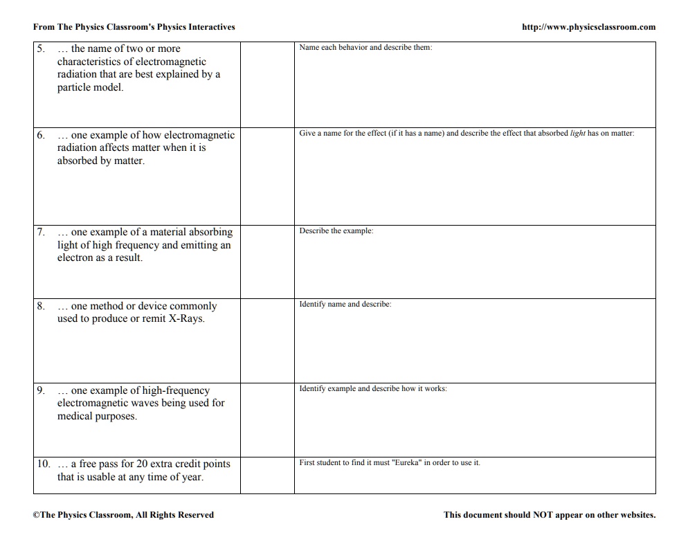 SOLVED: From The Physics Classroom Physics Interactives http://www ...