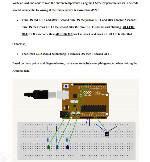 Solved Write An Arduino Code To Read The Current Temperature Using The Lm35 Temperature Sensor