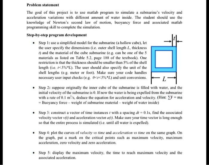 Problem statement The goal of this project is to use matlab program to ...