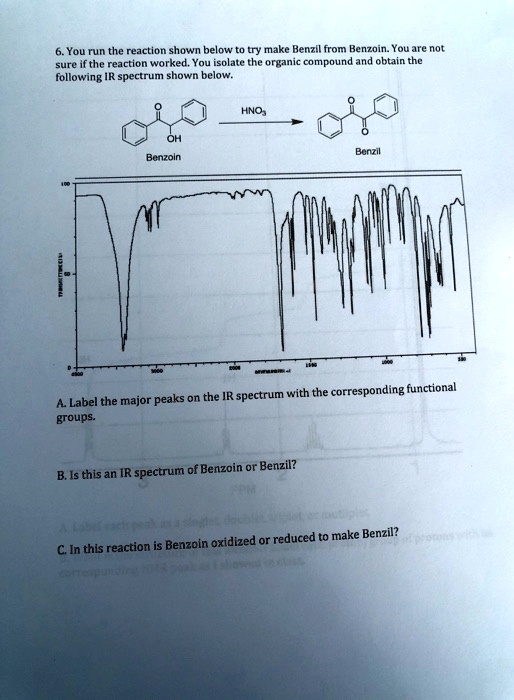 you run the reaction show below to try make benzil from benzoin youare ...