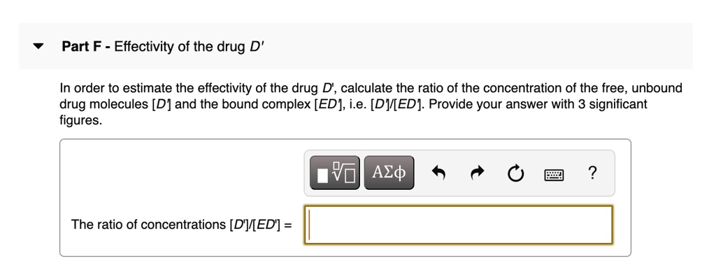part f effectivity of the drug d in order to estimate the effectivity ...