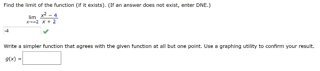SOLVED: Find the limit of the function (if it exists). (If an answer ...