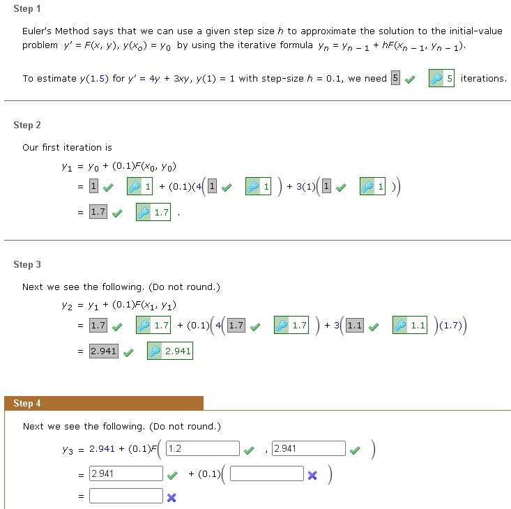 SOLVED: Euler's Method says that we can use a given step size h to approximate the solution to ...