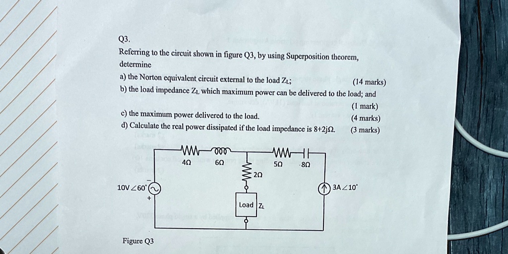 q3 referring to thc circuit shown in figure q3by using superposition thcorcm determinc a the ...