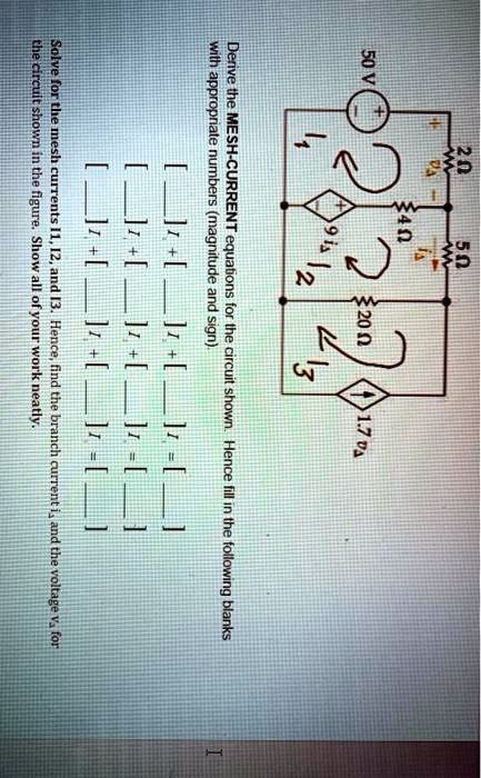 SOLVED: The circuit shown in the figure. Show all of your work neatly ...