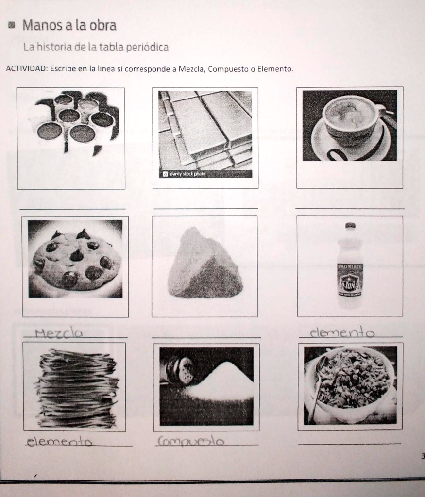 porfa doy corona escribe en la linea si corresponde a mezcla compuesto ...