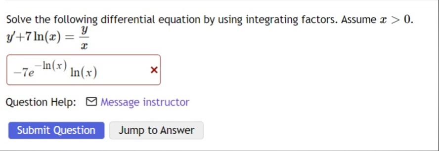 SOLVED: Solve the following differential equation by using integrating ... SOLVED: Solve the following differential equation by using integrating ...