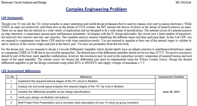 SOLVED: Note: 1- Simulation and Calculation are must required ...