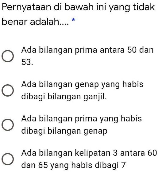 SOLVED: plis tolong di jawab Pernyataan di bawah ini yang tidak benar ... SOLVED: plis tolong di jawab Pernyataan di bawah ini yang tidak benar ...