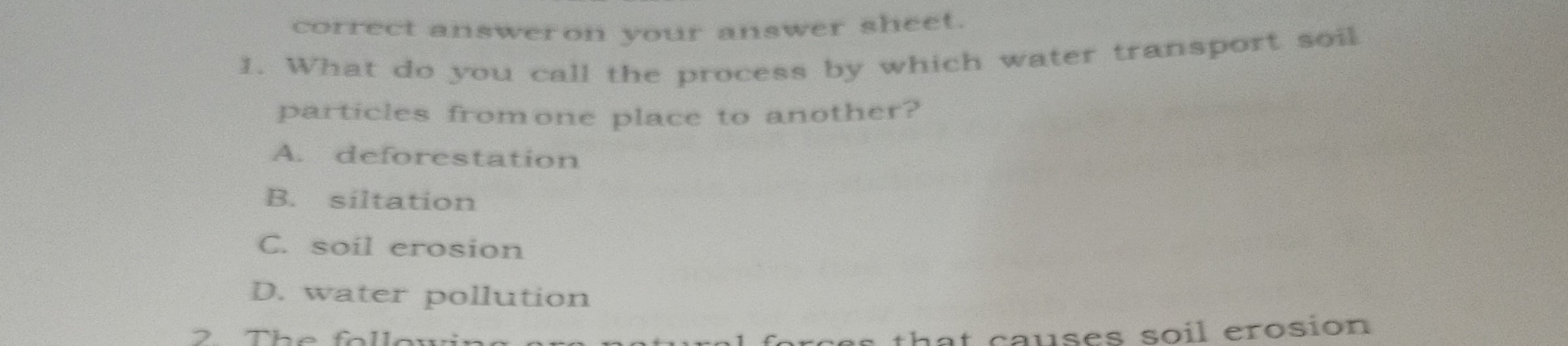 correct answeron your answer sheet 1 what do you call the process by ...
