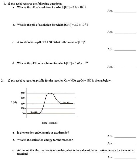 SOLVED:(3 pts each) Answer the following questions: What is the pH of a ...