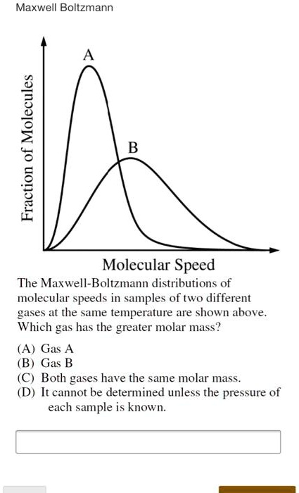 SOLVED: Maxwell-Boltzmann 1. Molecular Speed The Maxwell-Boltzmann ... SOLVED: Maxwell-Boltzmann 1. Molecular Speed The Maxwell-Boltzmann ...