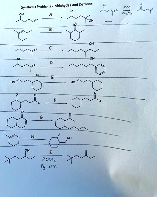SOLVED: Problems Aldehydes and Ketones Synthesis Pcc CHaCle Poci Fy 0"c