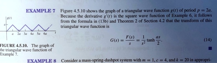 SOLVED: EXAMPLE 7 Figure 4.5.10 shows the graph of the triangular wave ...