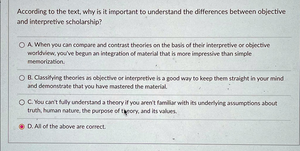 SOLVED: According to the text, why is it important to understand the ...