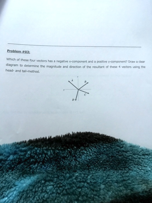 SOLVED: Problem #03: Which of these four vectors has a negative X component and a positive Y ...