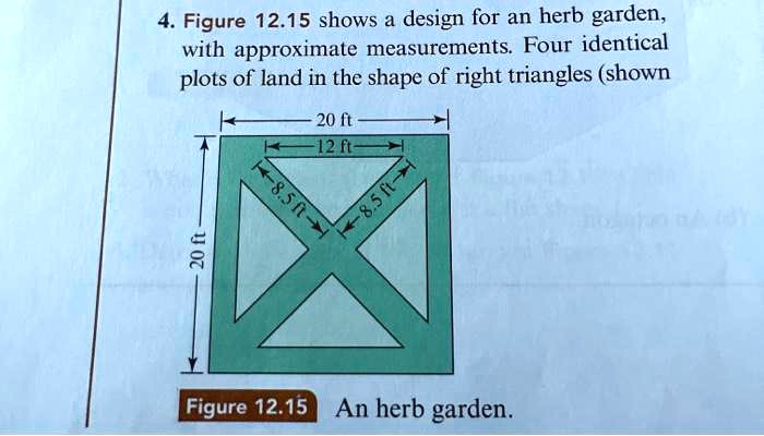 figure 1215 shows a design for an herb garden with approximate ...