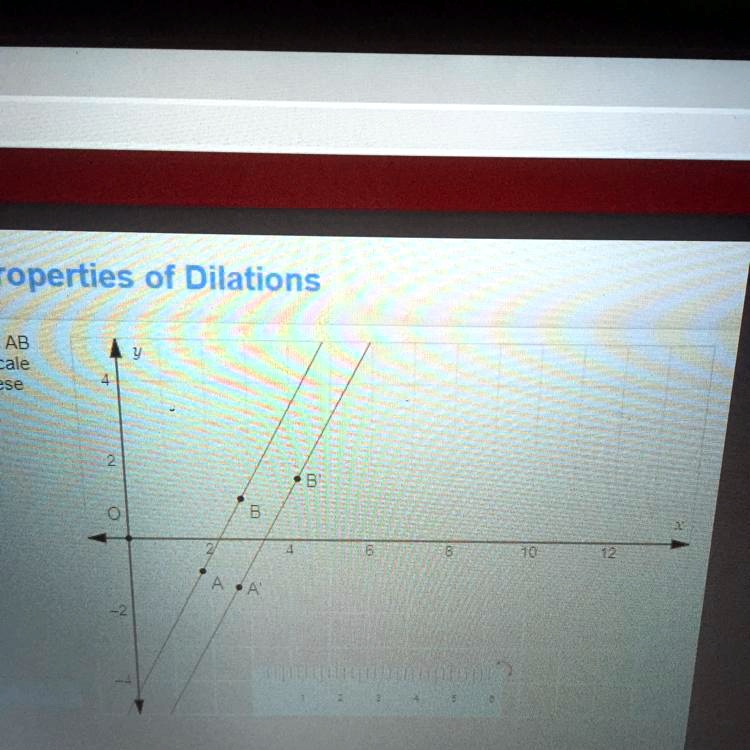 SOLVED: The diagram shows a dilation of line AB about the origin O. Determine the scale factor ...